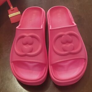 Shoes | Brand New Supercute Pink Pool Slides Summer Sandals | Poshmark